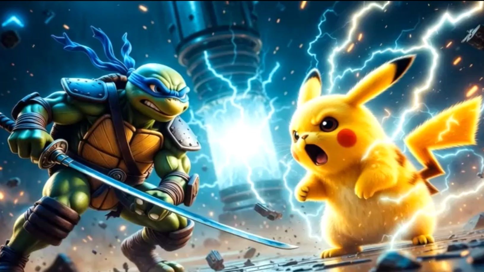 Что если?Пикачу против Леонардо.