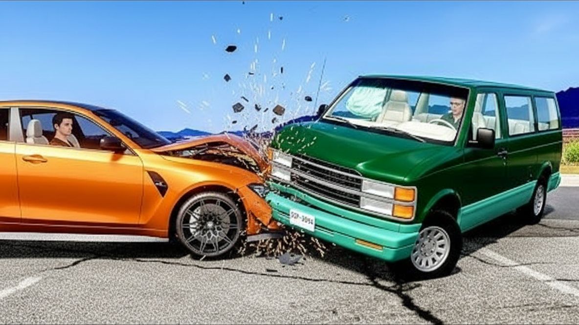 BeamNG Drive - Аварии с высокоскоростным движением автомобилей
