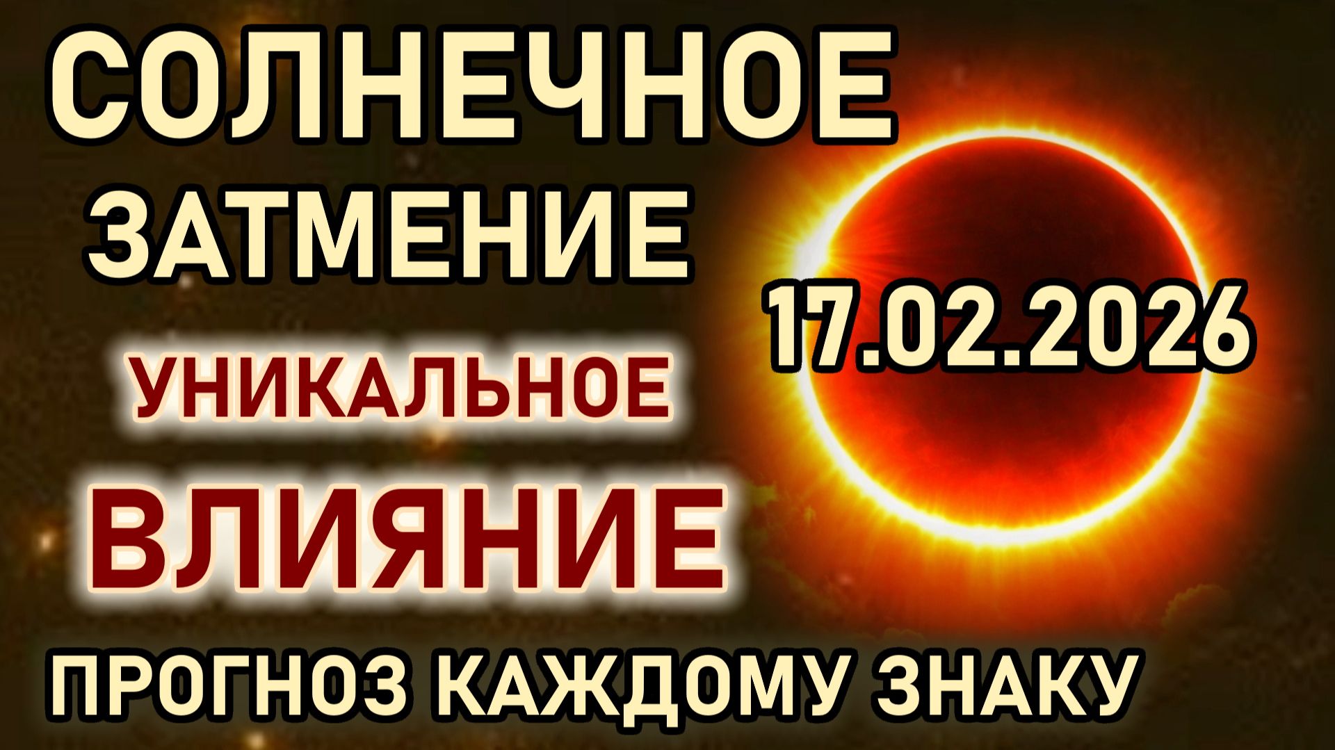 17 февраля 2026 Солнечное Затмение в Водолее. Готовьтесь, судьба меняется. Прогноз всем Знакам
