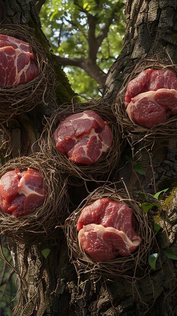 Мясные гнёзда с 3 начинками