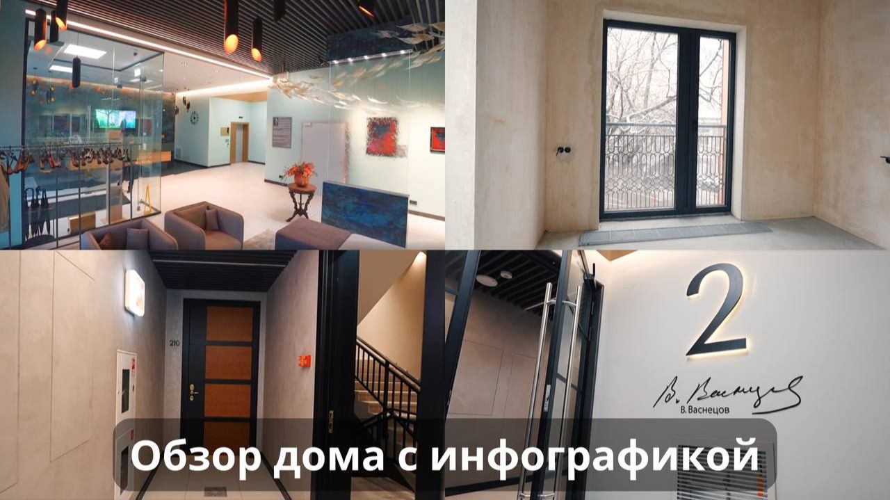 Обзор дома с инфографикой