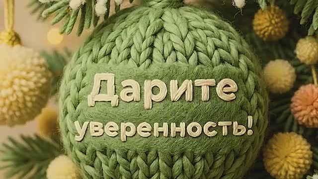 Новогодняя открытка. 2026. Дарите уверенность