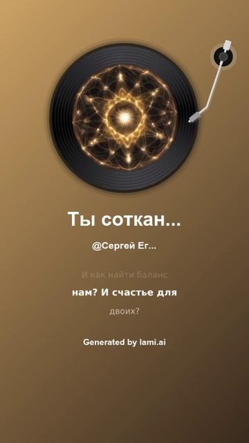 Ты соткана из атомов божественной любви