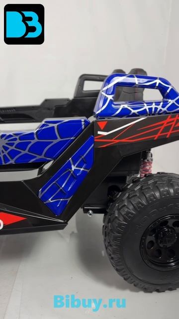 Детский электромобиль A707AA LUX NEW 4WD синий спайдер, Рестайлинг