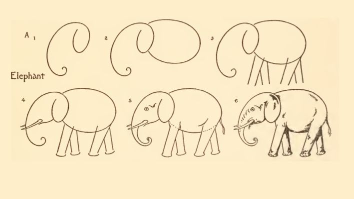Как нарисовать слона?