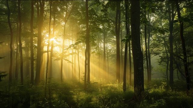 Утренний лес — пение птиц — 3 часа