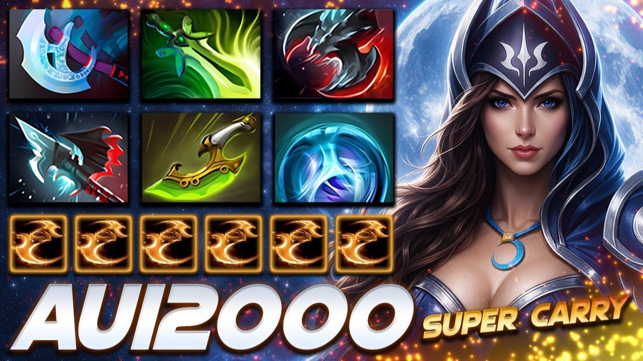 AUI_2000 LUNA SUPER CARRY — профессиональный геймплей в Dota 2 [Смотри и учись]