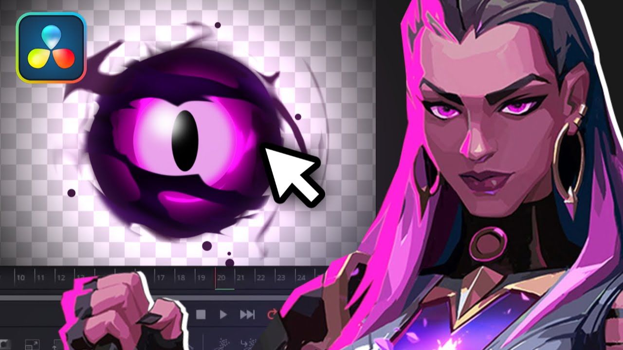 Davinci Resolve ｜  Reyna eye Replication