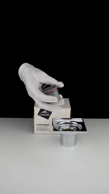 1184 Трап душевой , из нержавеющей стали, 100 х 100 мм