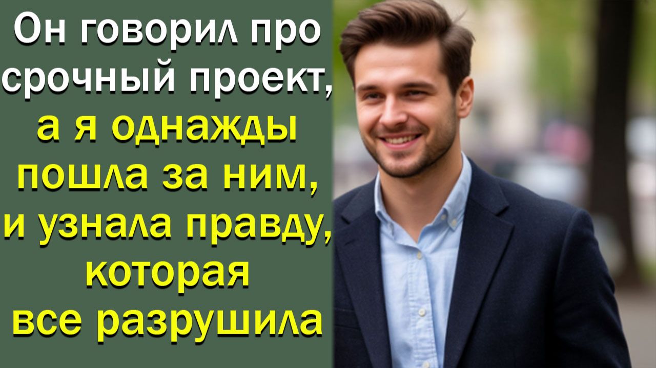 Он говорил про срочный проект, а я однажды пошла за ним, и узнала правду, которая все разрушила
