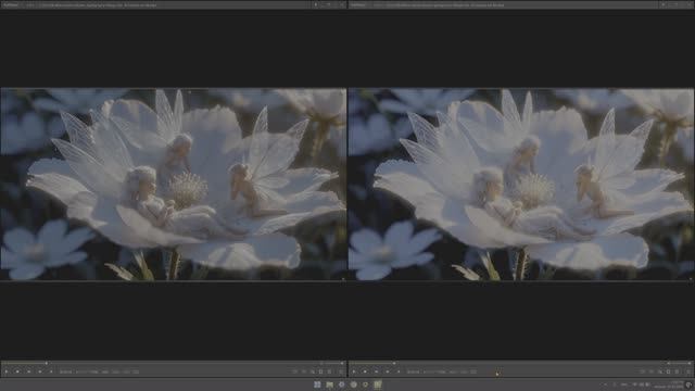HDR vs SDR When Fairies Bloom  Spring Fairy Village Life  AI Fantasy Art 4K