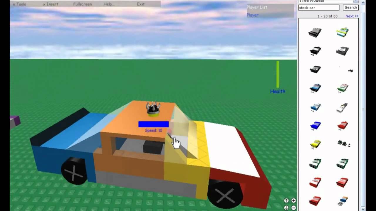 ROBLOX - How To Make A Simple Car ( ROBLOX Tutorial August 2009 )