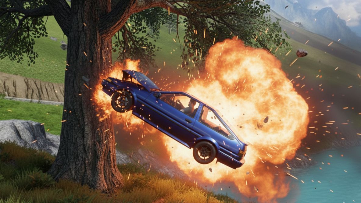 BeamNG Drive - Эпичные высокоскоростные прыжки на автомобилях