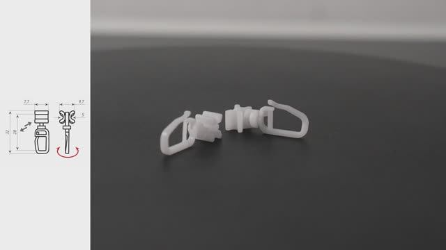 Крючок для штор «Pin Х» поворотный с замком