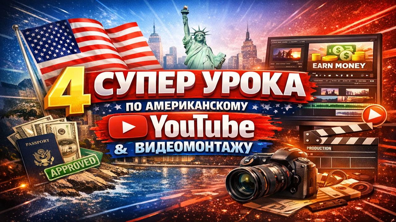 4 супер урока по Американскому Youtube и видеомонтажу