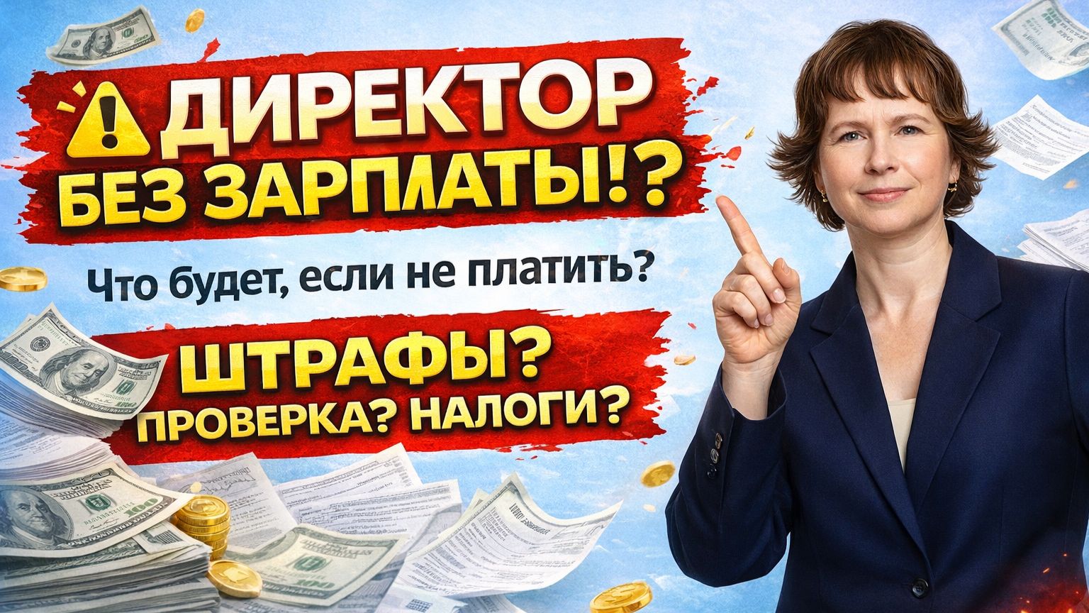 Директор без зарплаты? Что будет если не платить? Штрафы? Проверка? Налоги?