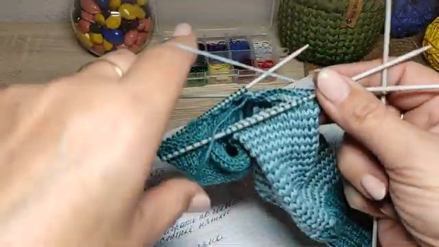 Носки методом "хеликс" спицами