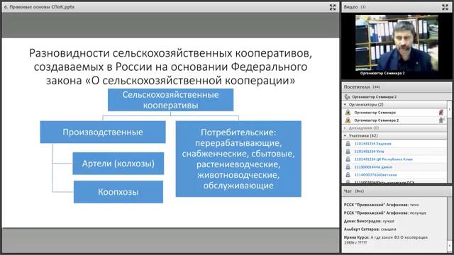 Правовые основы деятельности сельскохозяйственных кооперативов (кроме кредитных).