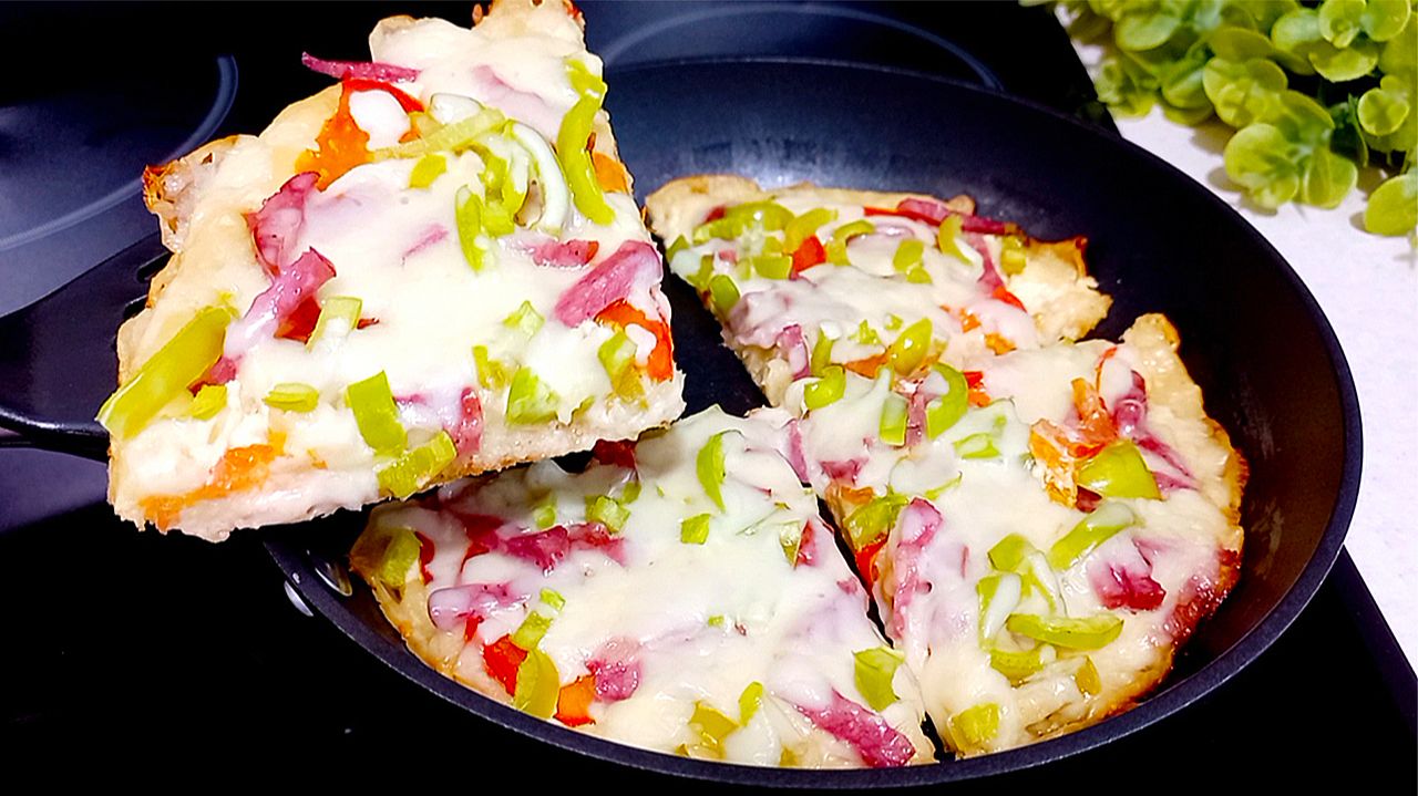 🍕Мгновенная пицца на сковороде! Завтрак за 10 минут, который вы полюбите!