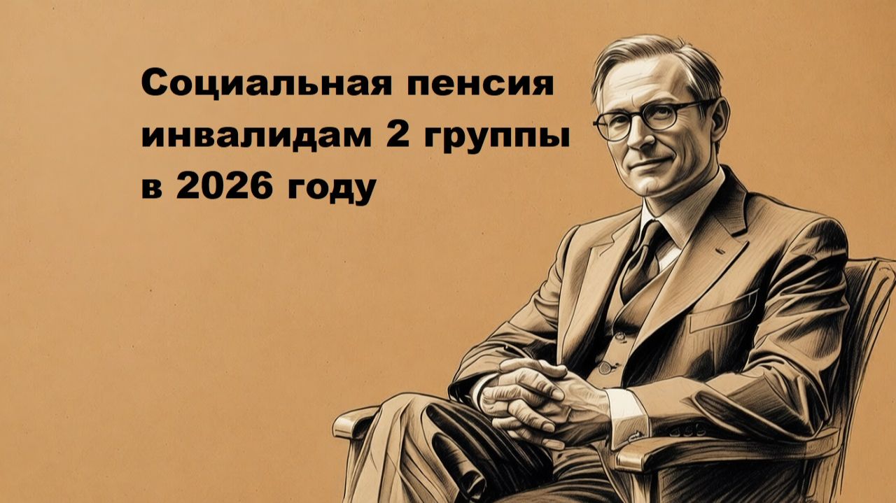 Социальная пенсия инвалидам 2 группы в 2026 году