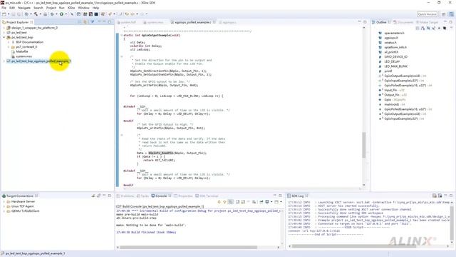 FPGA ZYNQ Video Tutorial - AX7010 AX7020 Tutorial - SDK Experiment 03_Using MIO on the PS Side