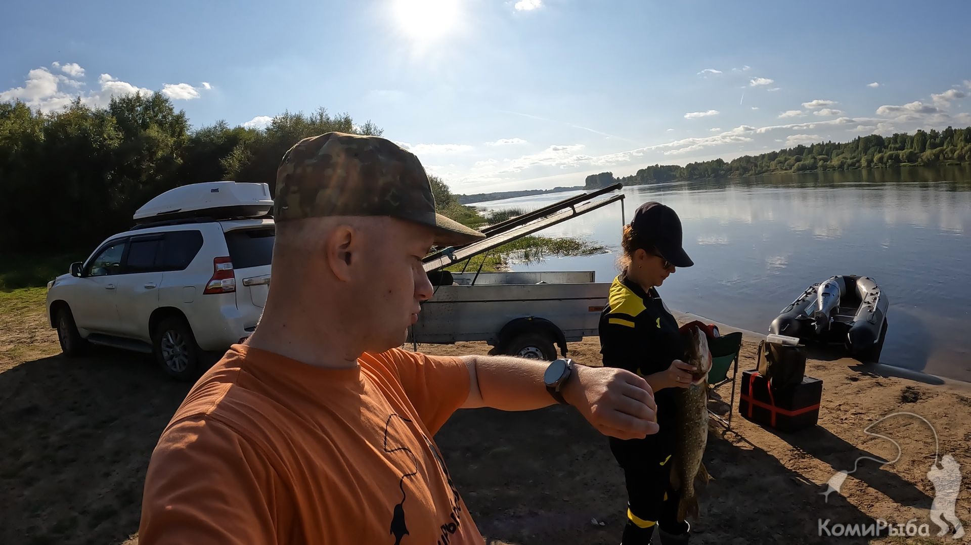 3 поклевки за 10 минут. Рыбалка на щуку троллингом в Республике Коми