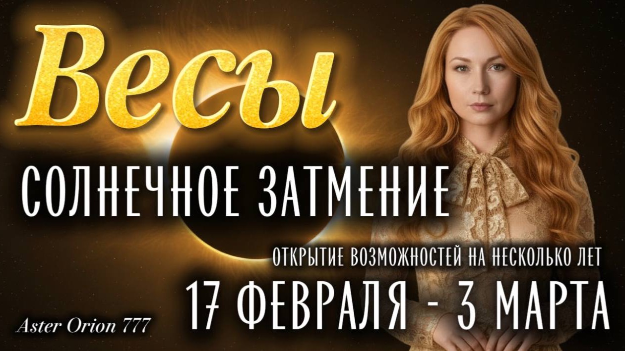 ♎️ ВЕСЫ ❤️🔥СОЛНЕЧНОЕ ЗАТМЕНИЕ❤️🔥❗️17 ФЕВРАЛЯ - 3 МАРТА❗️ГЛОБАЛЬНЫЕ ПЕРЕУСТАНОВКИ ЖИЗНИ🎉