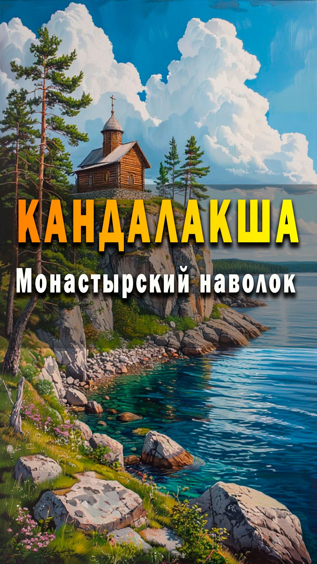 Кандалакша: Монастырский наволок, монастырь XVI в. и крест