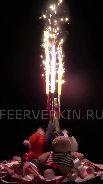 Цветные тортовые свечи фонтаны 10 см 30 сек