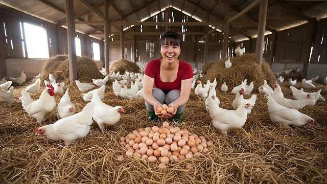 Собираю много яиц и цыплят. Отправляюсь продавать на сельский рынок. Таймлапс. Фуонг