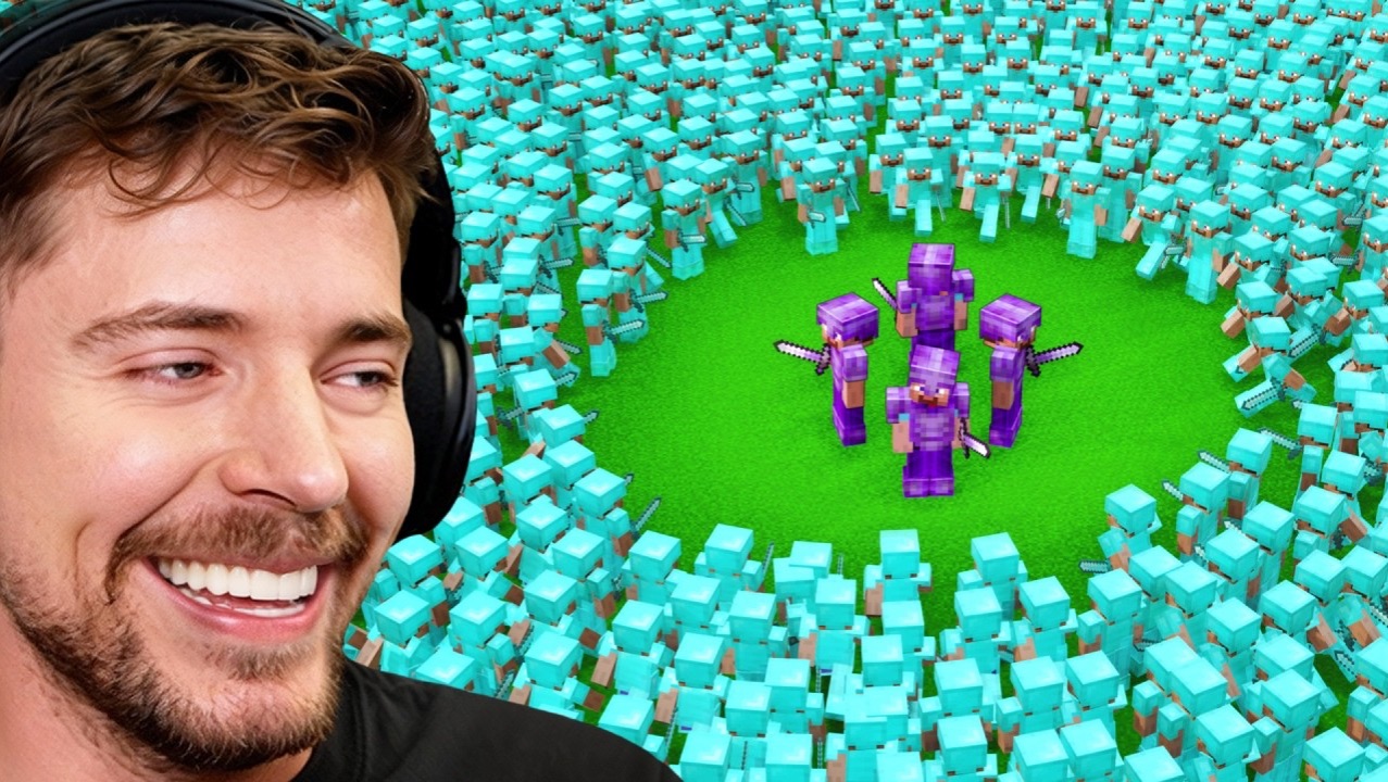 4 Профессионала Vs 1000 Игроков - MrBeast
