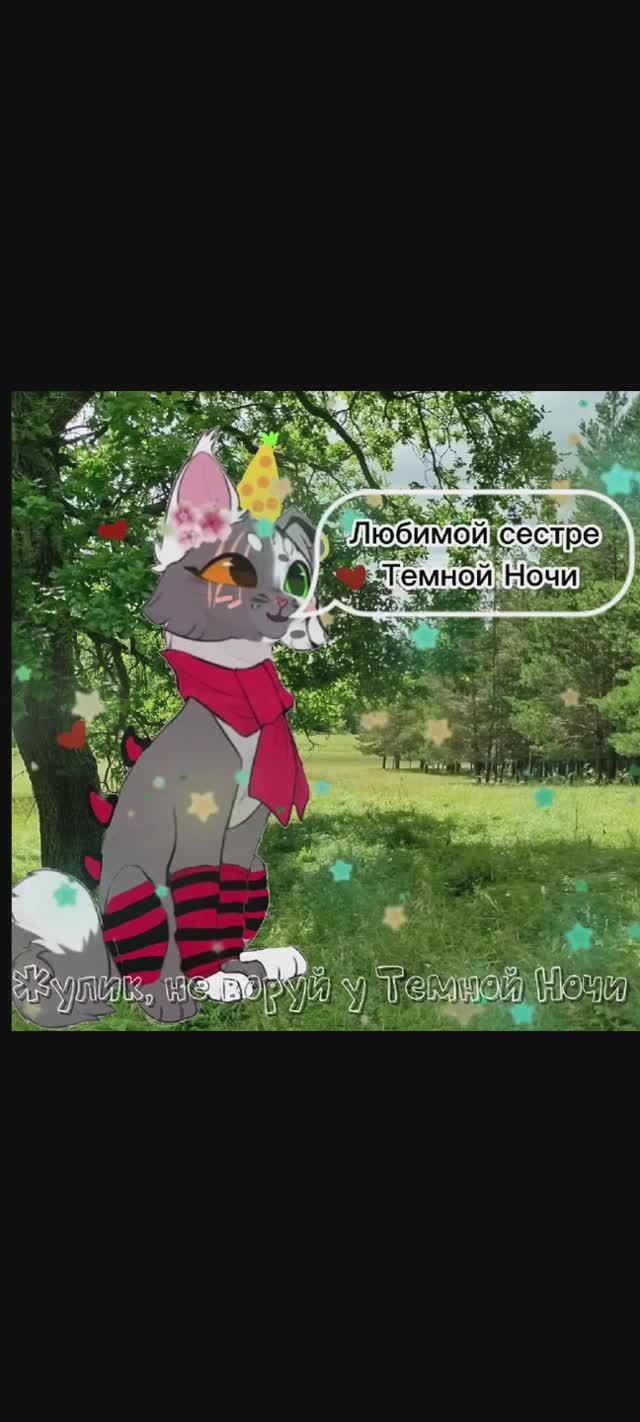 Любимой сестре Темной Ночи-Алой Розе (звук не мой)