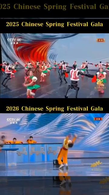 Китай На новогоднем концерте 2026  была использована технология управления роем роботов