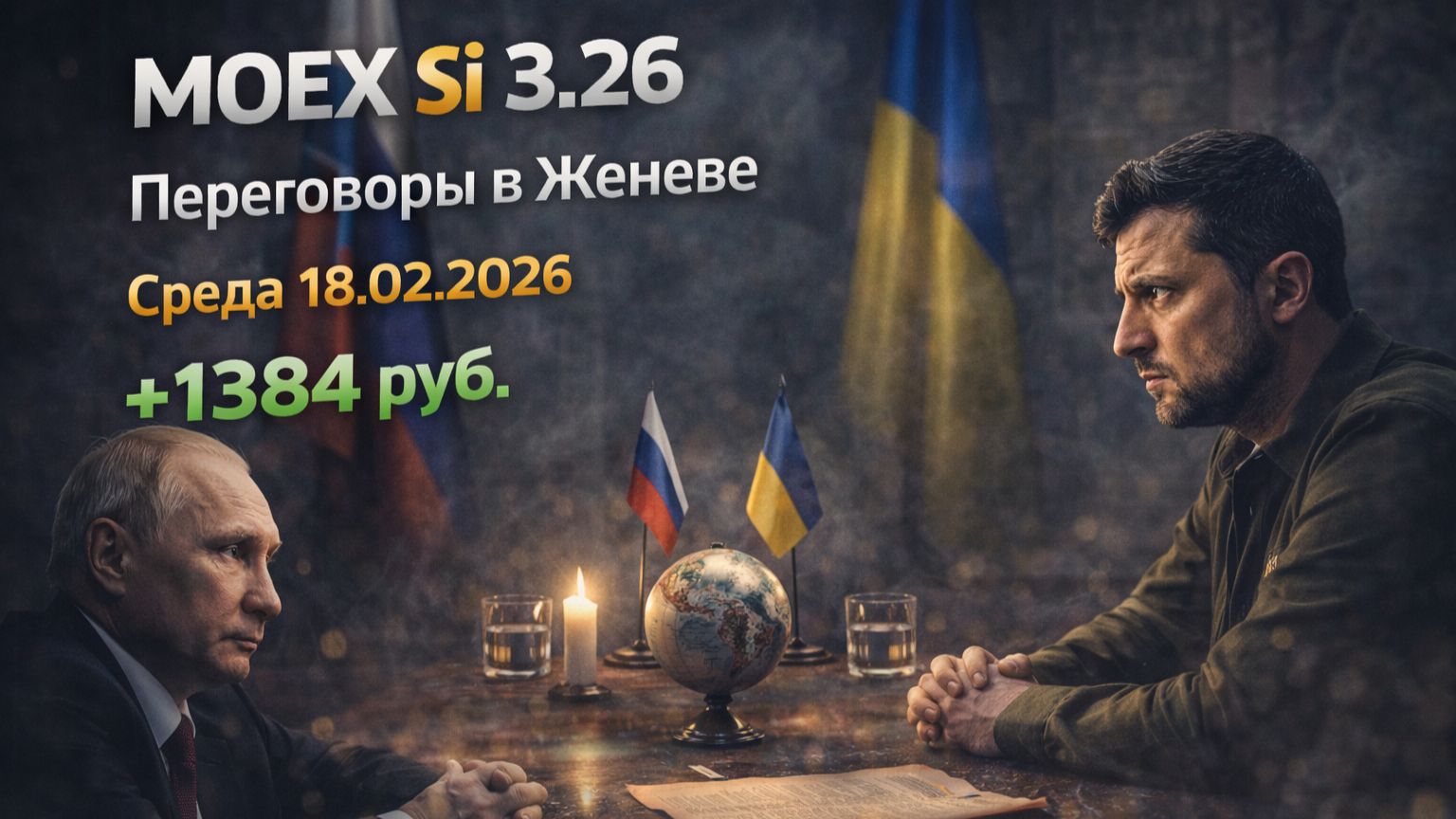 МосБиржа Si 3.26 — Переговоры в Женеве | +1384 руб. | Среда 18.02.2026