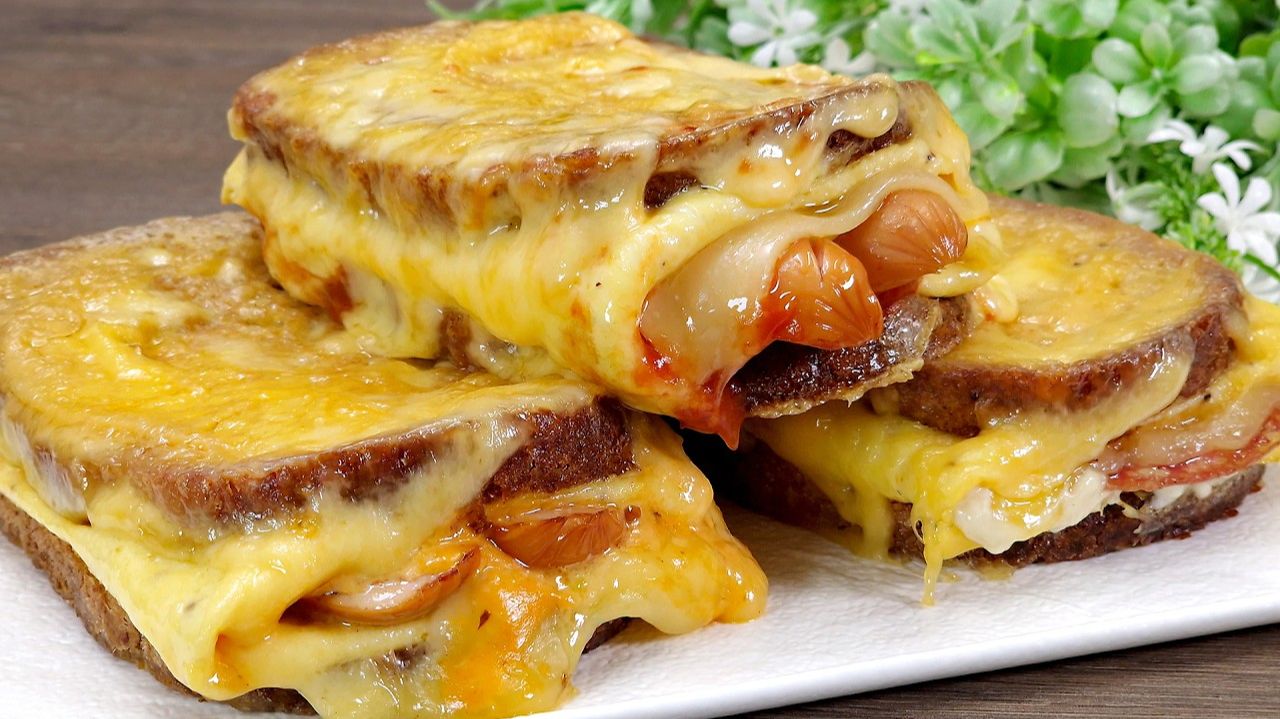 Проще не бывает! Горячие бутерброды на сковороде. Сытный завтрак за 15 минут