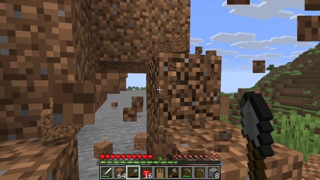 MINECRAFT выживание добываю булыжник часть 19