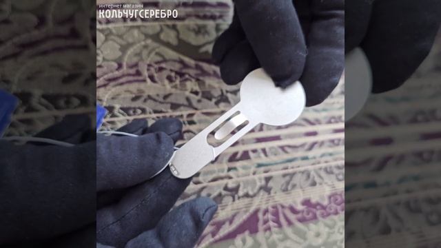 СЕРЕБРЯНАЯ ЗАКЛАДКА ДЛЯ КНИГ "СОВА" С ЧЕРНЕНИЕМ  – СЕРЕБРО 925 ПРОБЫ