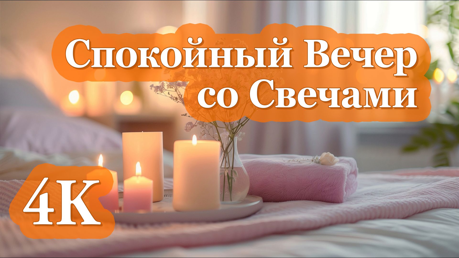 4K 3 Часа Грустной Музыки для Сна и Расслабления | Спокойный Вечер со Свечами 🕯️🎼🕯️