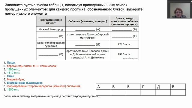 История. Систематизация исторической информации в форме таблицы. Мацакова С.Г.