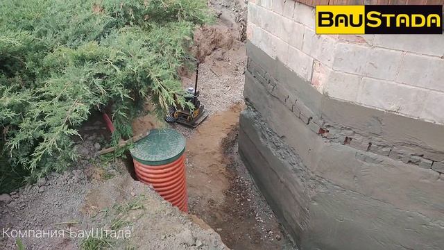 Дренажная система подвала и гидроизоляция под ключ (Монтаж пристенного дренажа)