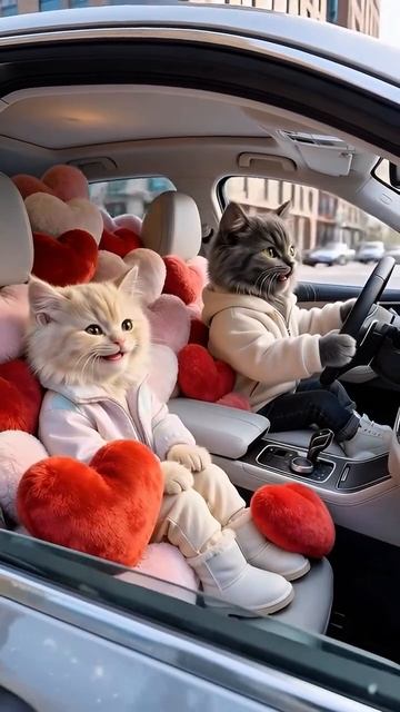 Котик порадовал свою кошечку