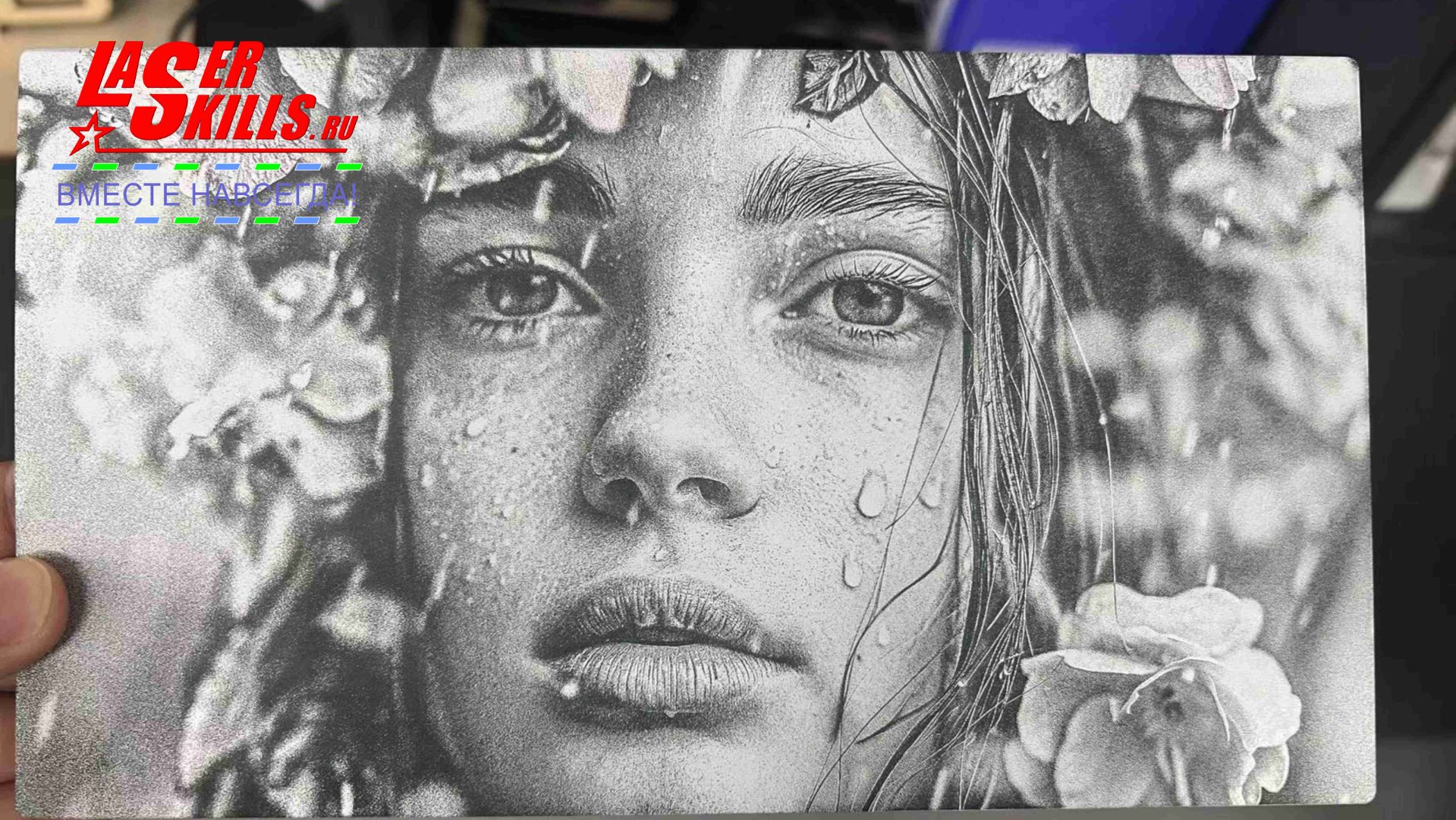 Фотогравировка на лазерном станке 80 Вт Thunder Laser Nova Plus | как гравировать  фотографии