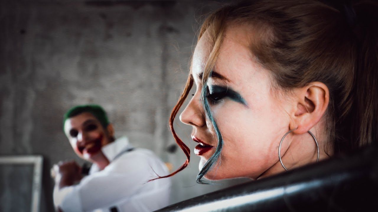 Бэкстэйдж с фотосессии в стиле "Джокер и Харли Квинн"