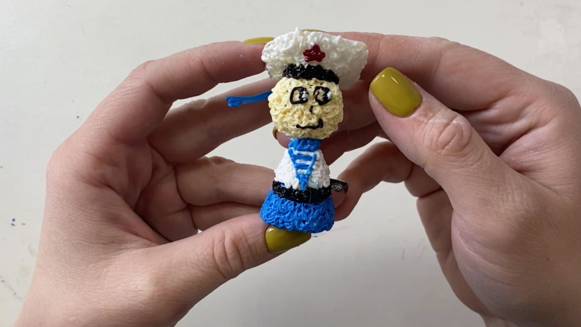 Рисуем 3D ручкой. Трафарет "Морячок"