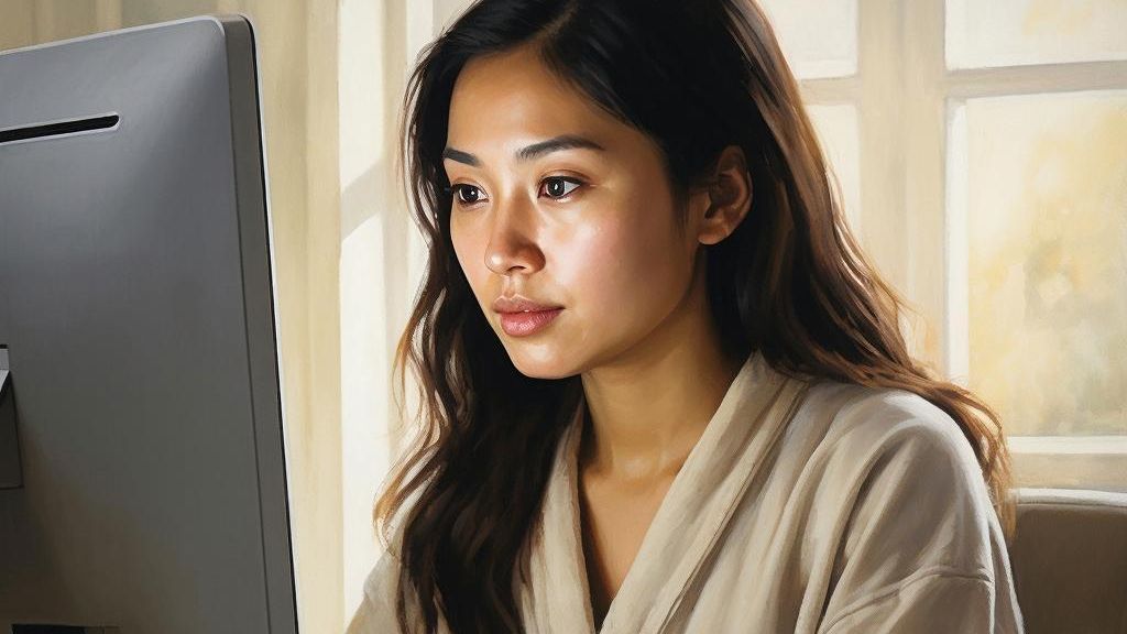 Халат у неё оказался коротким, из-под него выглядывали белые, слегка полные голые ноги...