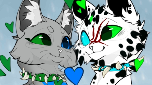 Сероухая и Чёрнолап (Мои ОС)