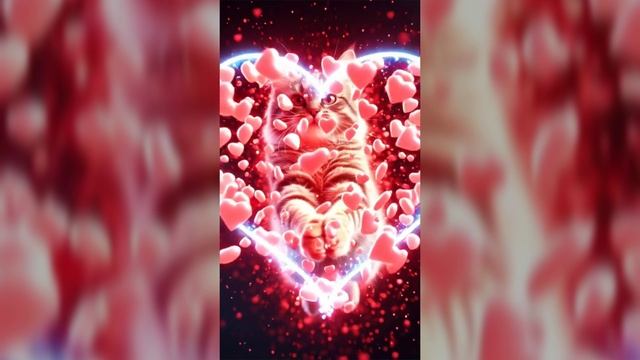 Котик посылает тебе любовь. Вжух. #лайк #подпишись #ai #cat #cute #милота