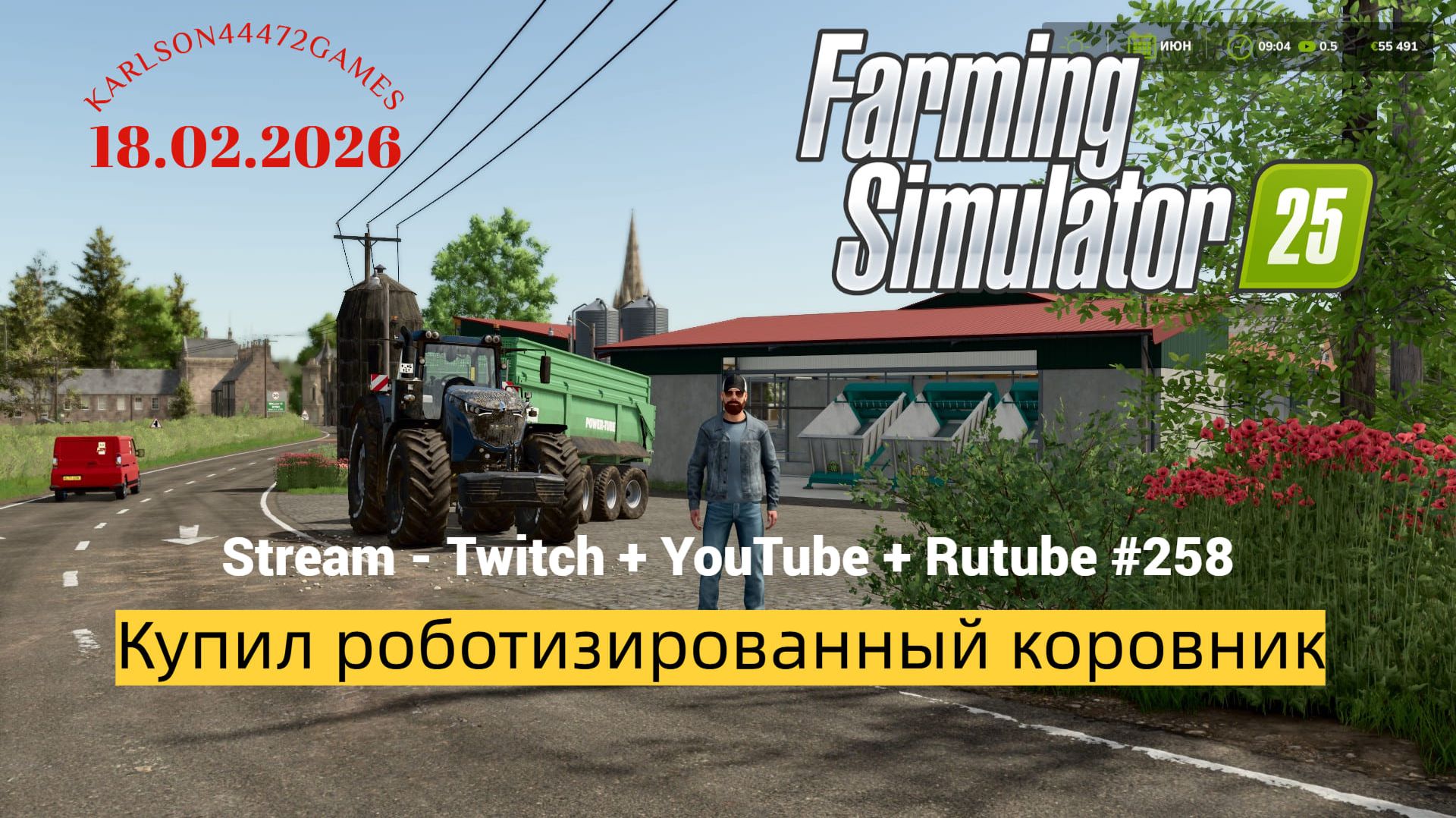 Farming Simulator 25 / Карта КИНЛИ - прохождение 058 / Stream-Twitch+Rutube+Youtube #258 🐄🌻🌽