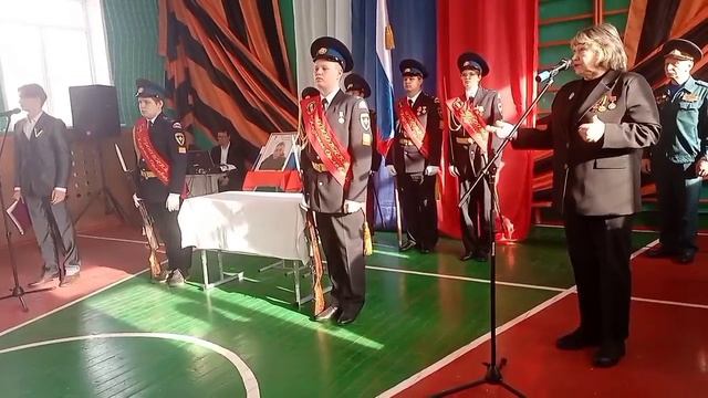 Выступление Марины Дьяконовой на открытии Парты Героя в Орловском техникуме им. Русанова