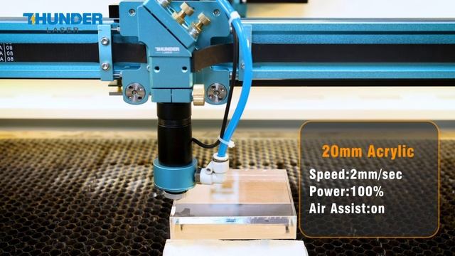 Режимы лазерной резки 5, 10, 15 мм дерева и 3, 5, 10, 20 мм акрила  60 вт Thunder LaserNova Plus 35